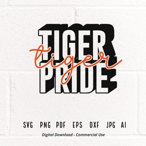 Tiger SVG PNG, Tiger Pride Svg, Tiger Mascot Svg, School Pride Mascot ...