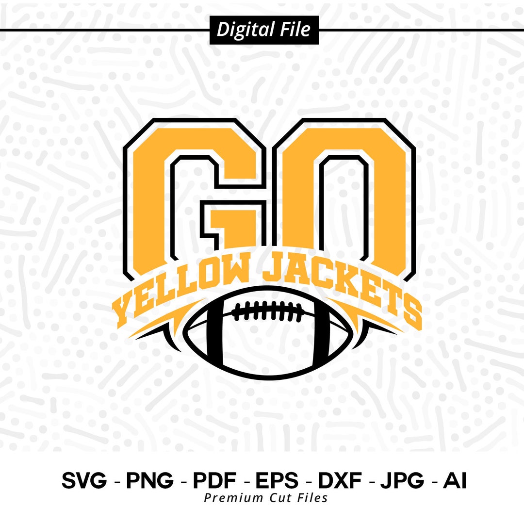 Go Yellow Jackets Football Svg Png, Yellow Jackets Svg, Yellow Jacket ...