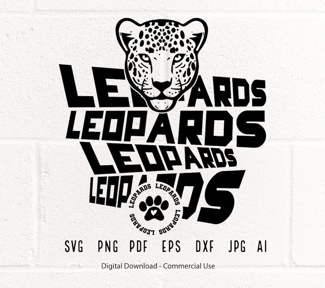 Leopards SVG PNG, Leopards Face Svg, Leopards Paw Svg, Leopards Mascot ...
