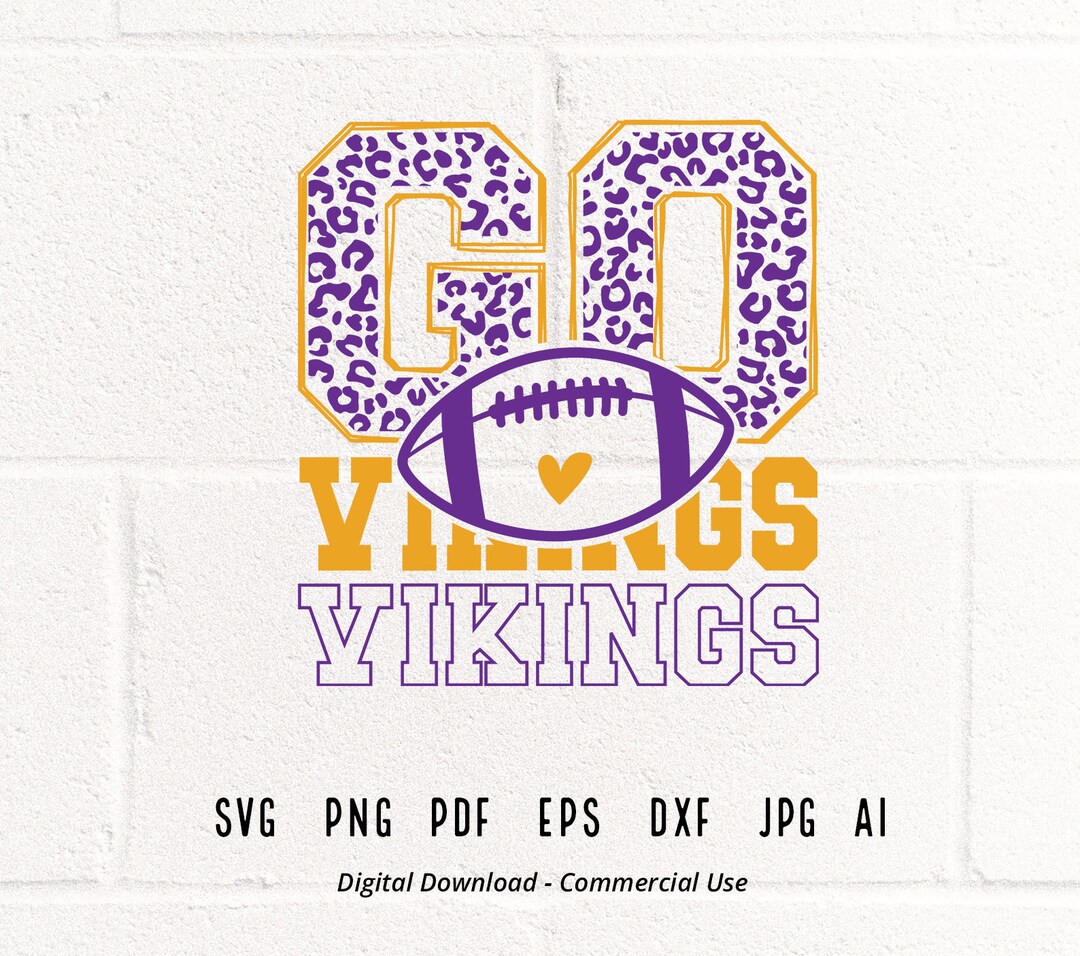 Leopard Go Vikings SVG, Go Vikings Svg, Vikings Mascot Svg, Vikings Svg ...