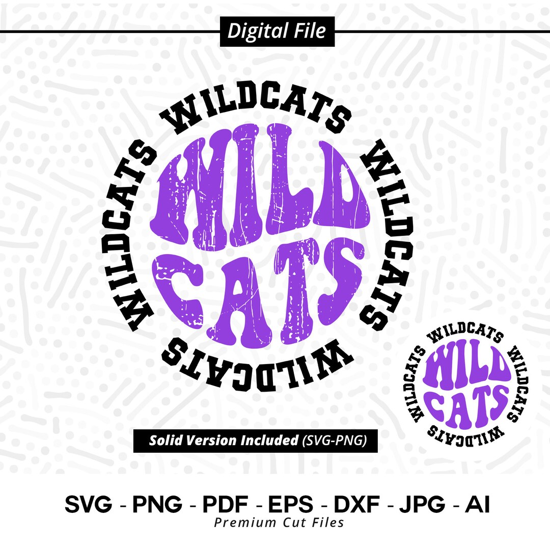 Wildcats SVG, PNG, Typography Sport Logo, Team Design (digital File ...