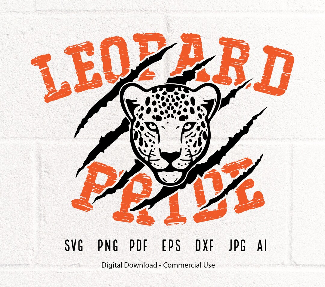 Leopard Pride SVG PNG, Leopard Claw Svg, Leopard Face Svg, Leopard ...