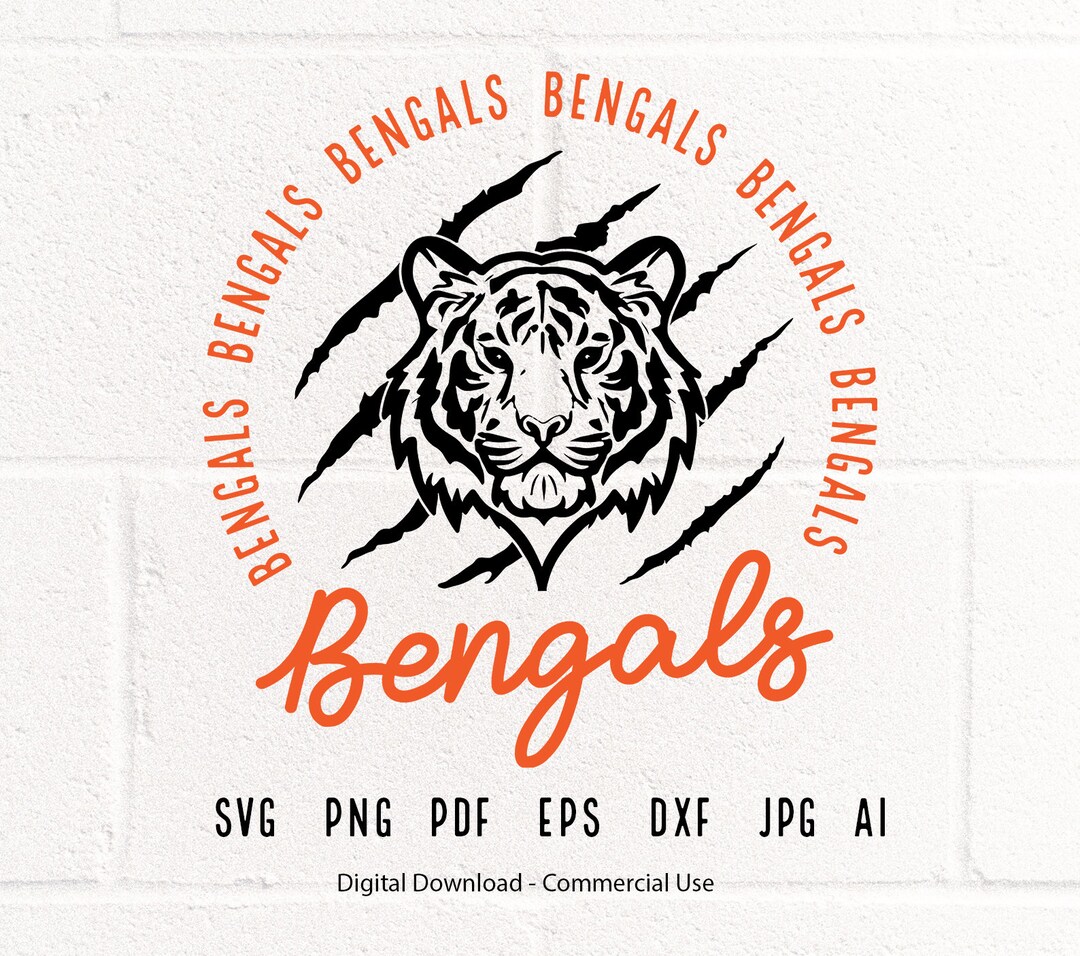 Bengals SVG PNG, Bengals Face Svg, Bengals Claw Svg, Bengals Mascot Svg, Bengals Cheer Svg ...