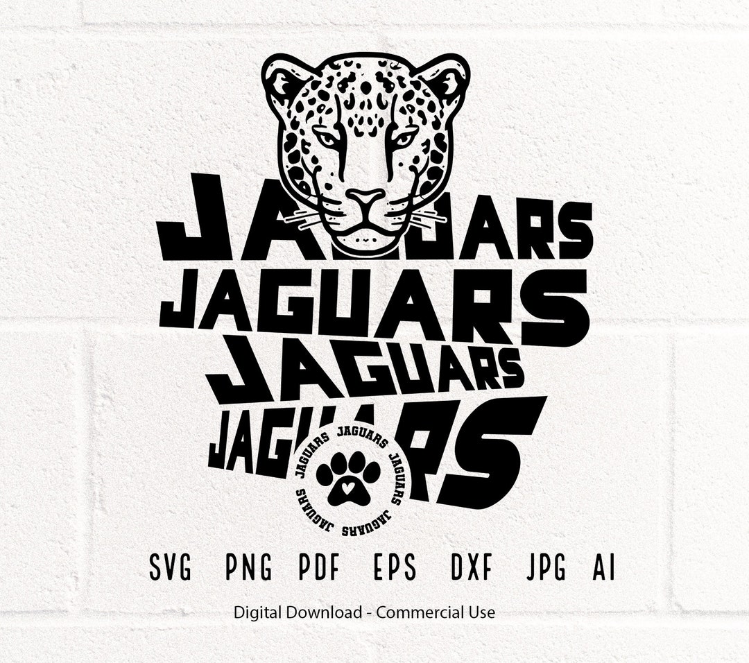 Jaguars SVG PNG, Jaguars Face Svg, Jaguars Paw Svg, Jaguars Mascot Svg ...