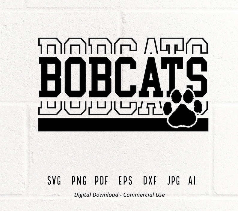 Bobcats SVG PNG, Bobcats Paw Svg, Bobcats Mascot Svg, Bobcats Cheer Svg ...