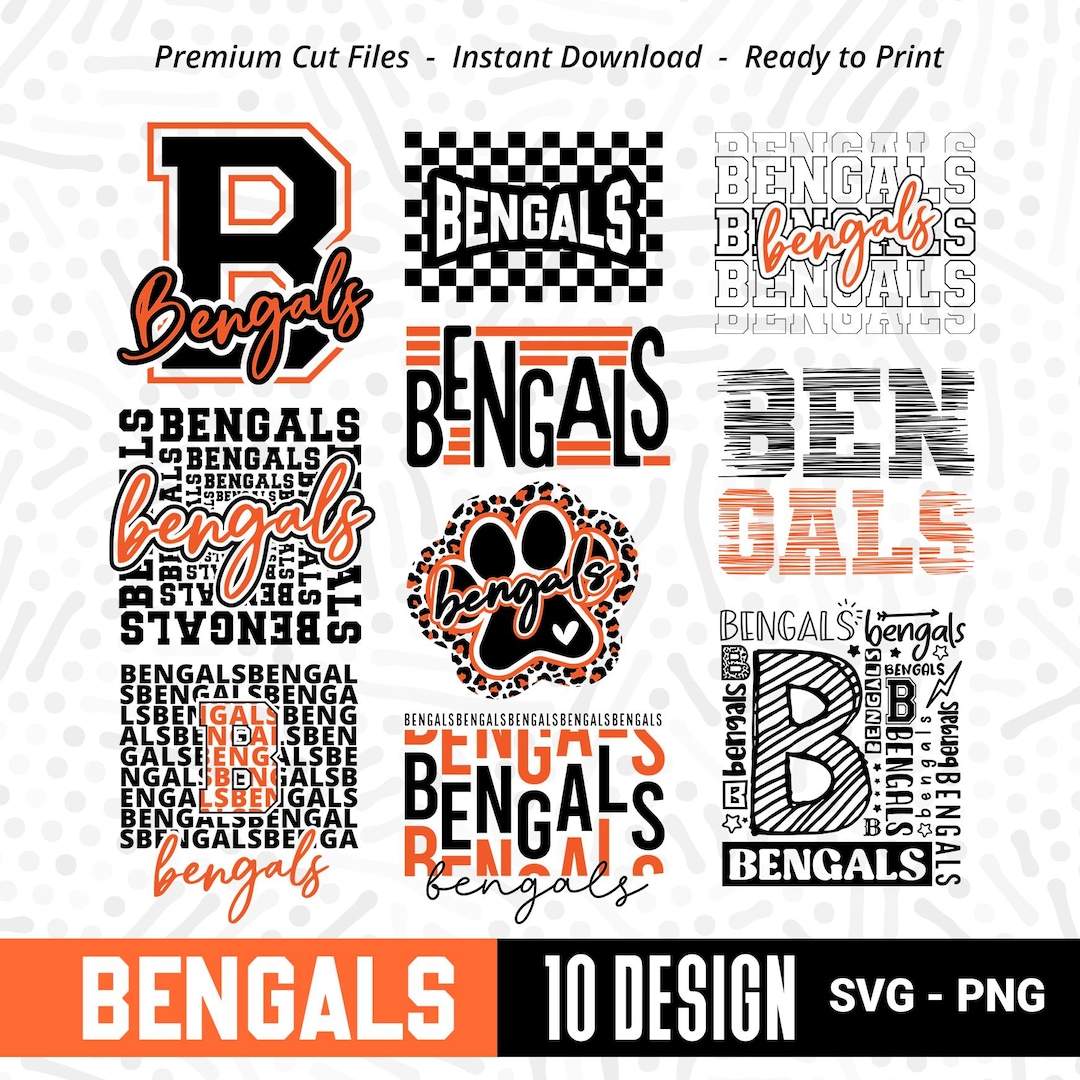 Bengals SVG PNG Bundle, School Spirit Typography (digital Download) - Etsy