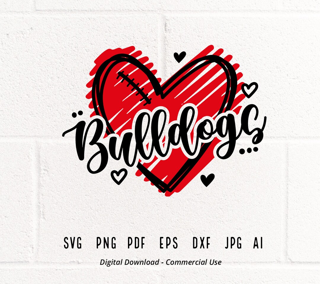 Bulldogs SVG PNG, Bulldogs Heart Svg, Bulldogs Football Svg, Bulldogs ...