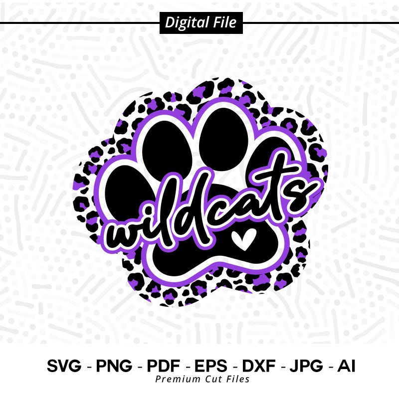 Wildcat Paw Print - Etsy