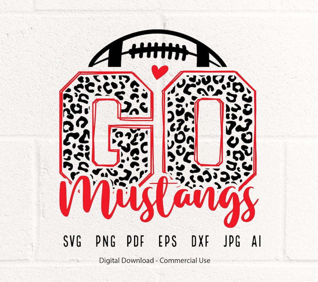 Leopard Go Mustangs SVG, Mustangs Football Svg, Mustangs Svg, Mustangs ...