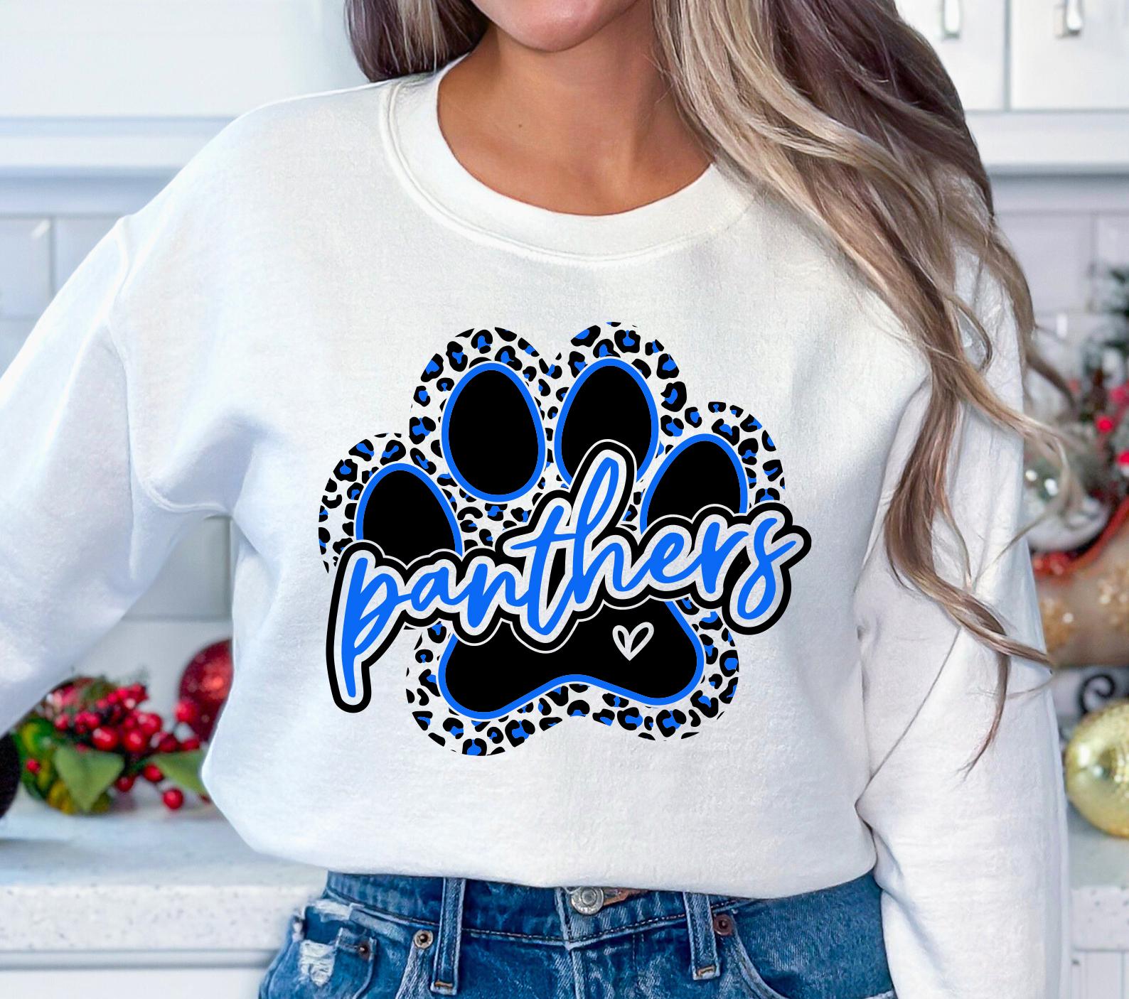 Leopard Print Panthers Paw SVG | Football Mom, Cheer (digital File) - Etsy