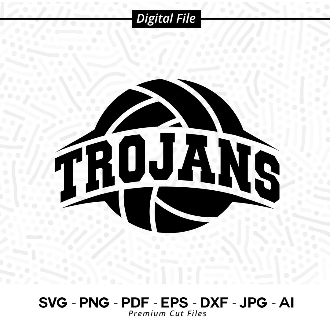 Trojans Volleyball SVG PNG, Trojans, Trojan, Volleyball Svg, Volleyball ...
