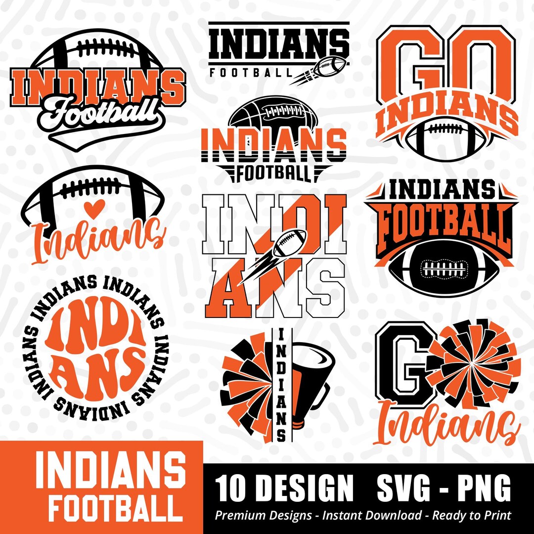 Indians Football Bundle SVG PNG, Indians Bundle Svg, Football Bundle ...
