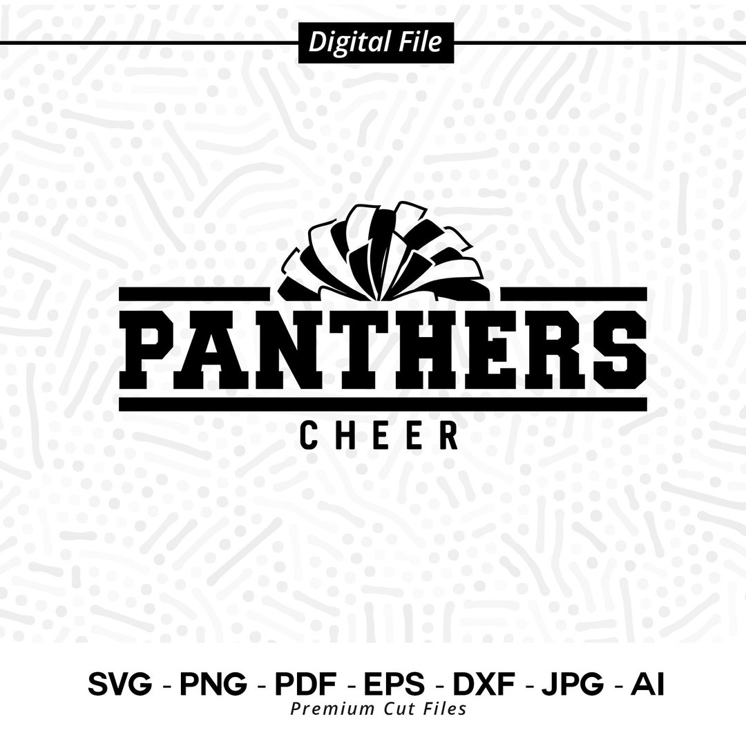 Panthers Cheer SVG PNG, Panthers Pom Pom Svg, Panthers, Cheer, Pom Pom ...