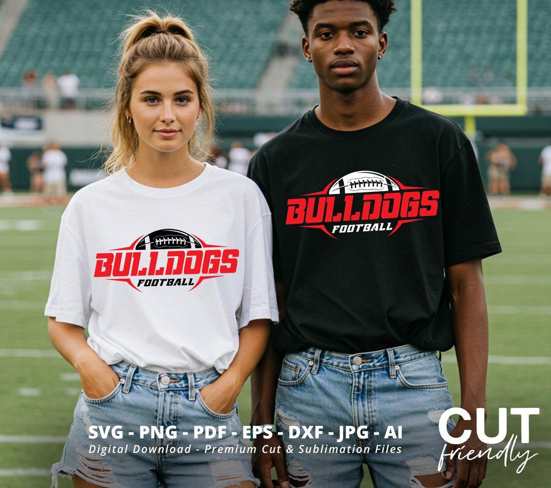 Bulldogs Football SVG, Mascot Shirt Design, Mom Sublimation (digital ...