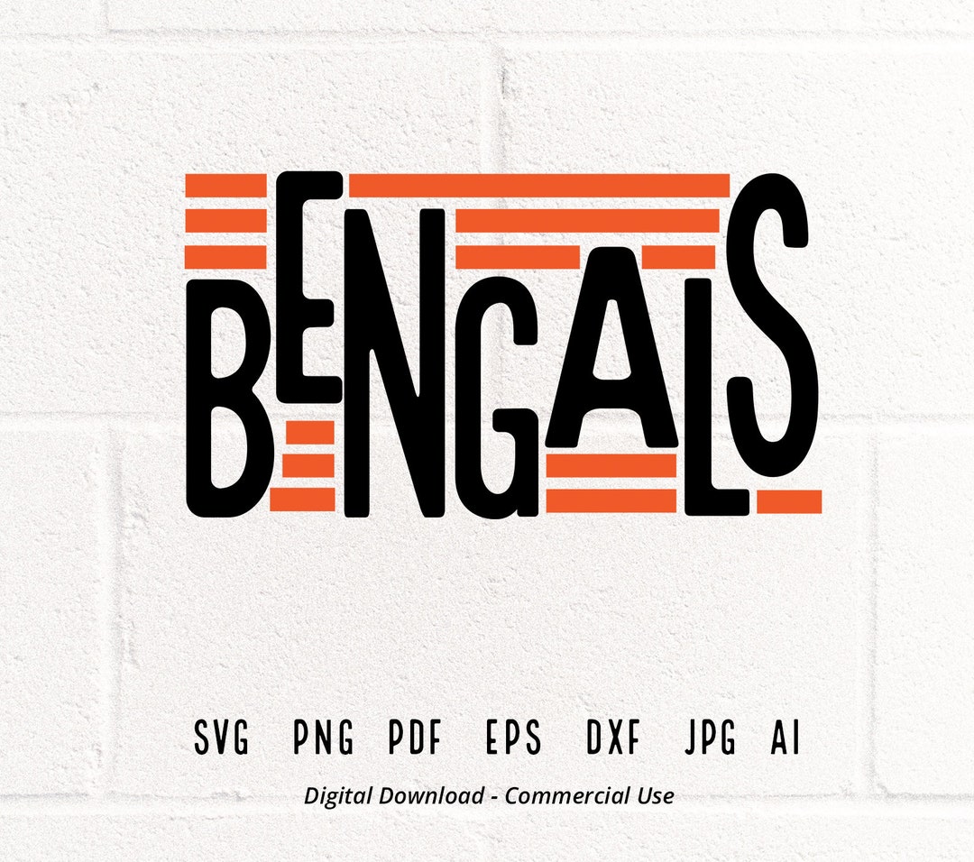Bengals Mascot SVG, School Spirit Typography (digital Download) - Etsy