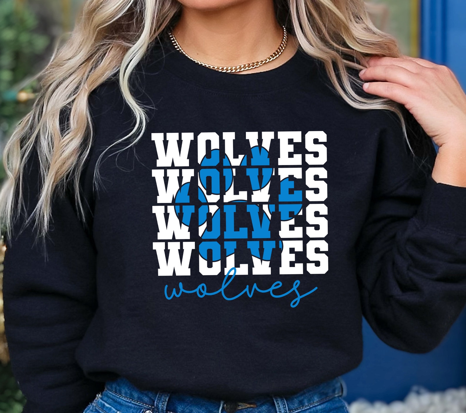 Stacked Wolves Paw SVG, Wolves Mascot Svg, Wolves Svg, Wolves Paw Svg ...