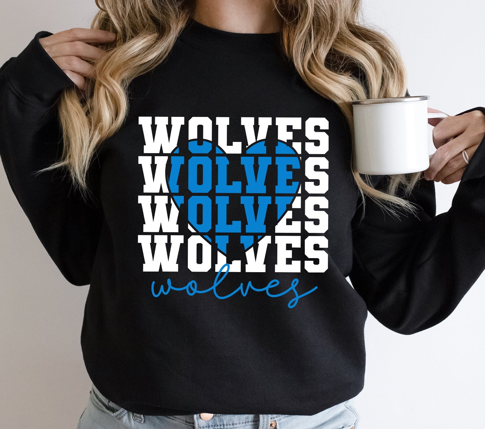 Stacked Wolves SVG, Wolves Mascot Svg, Wolves Svg, Wolves School Team ...