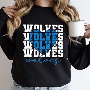 Stacked Wolves SVG, Wolves Mascot Svg, Wolves Svg, Wolves School Team ...