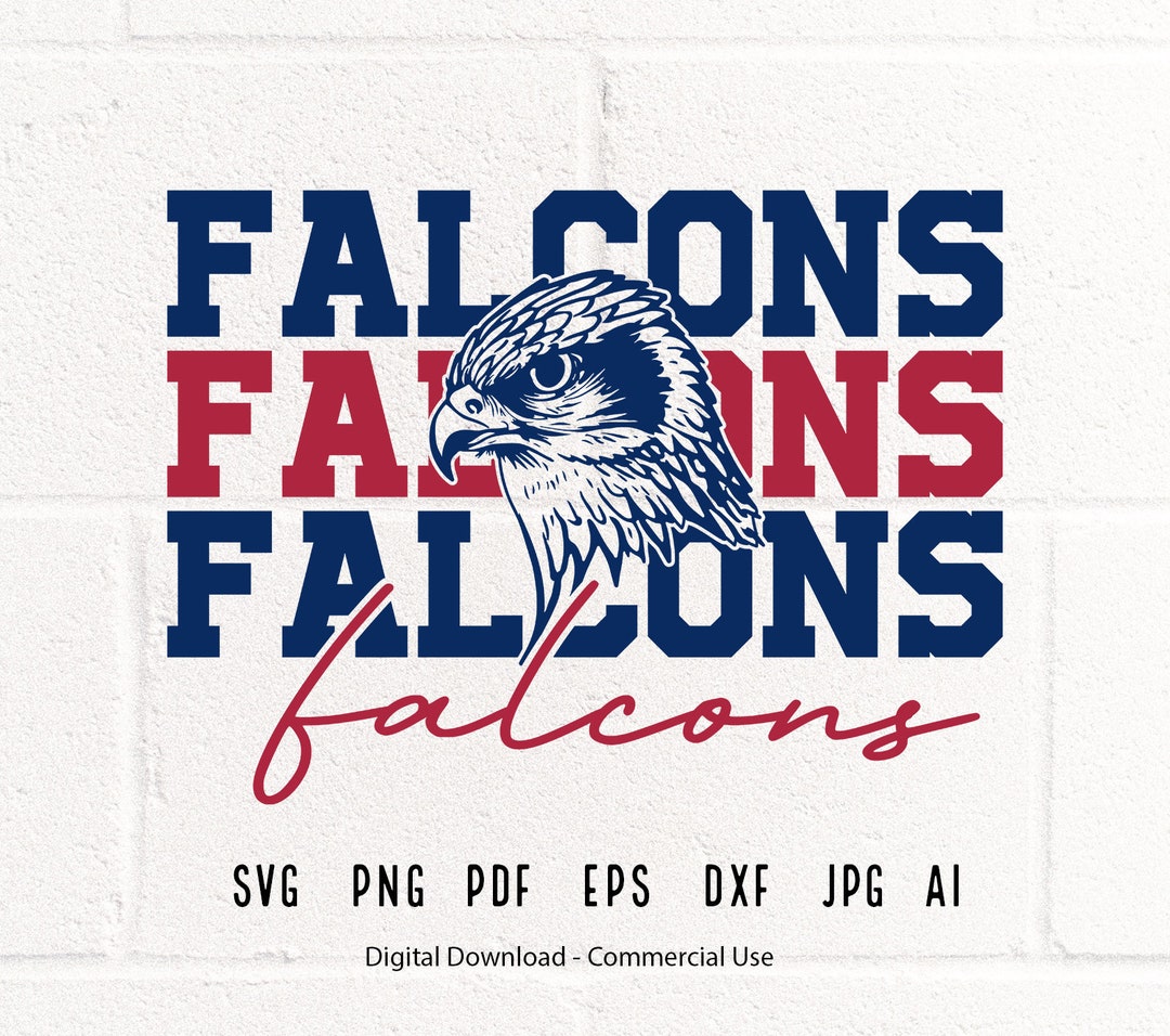 Falcons SVG PNG, Falcons Face Svg, Falcons Mascot Svg, Falcons Shirt ...