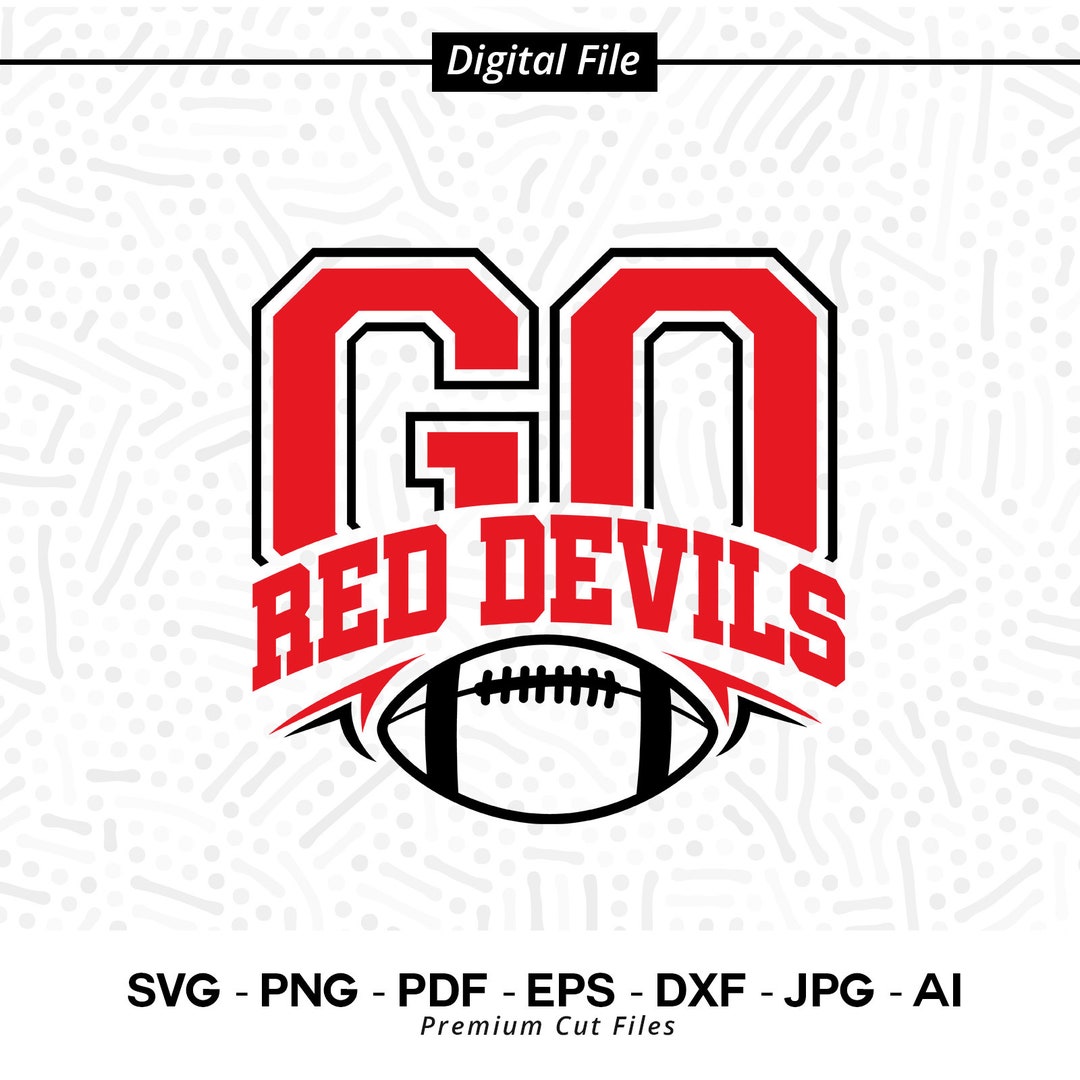 Go Red Devils Football Svg Png, Red Devils Svg, Red Devil Svg, Football ...