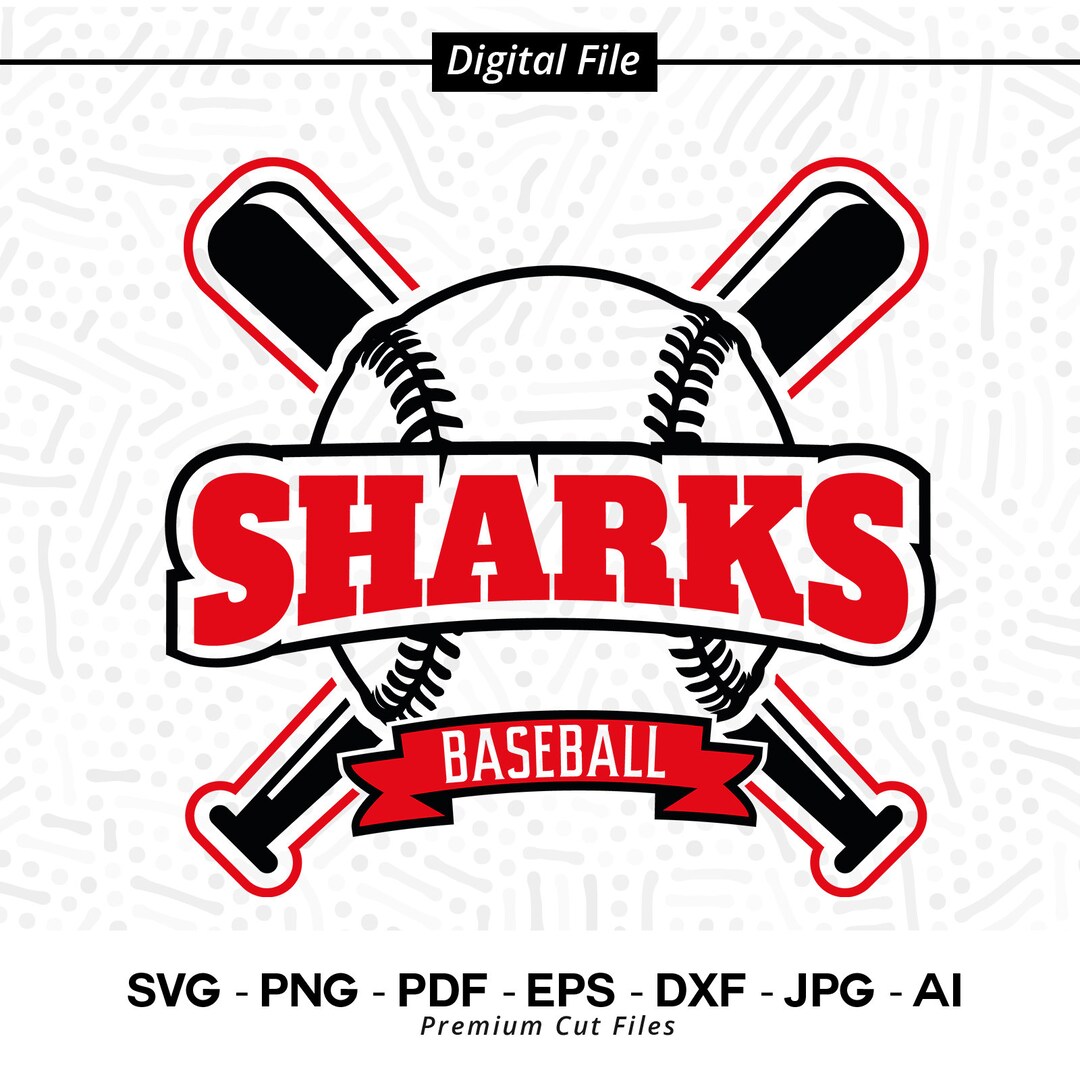 Sharks Baseball SVG PNG Baseball Svg Sharks Svg Baseball - Etsy
