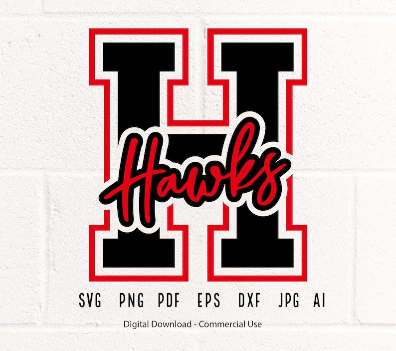 Hawk 'H' Sport SVG, PNG, Clipart (digital Download) - Etsy