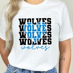 Stacked Wolves SVG Wolves Mascot Svg Wolves Svg Wolves - Etsy