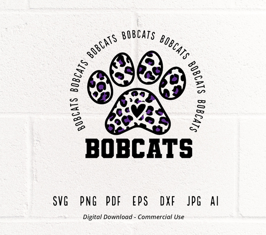 Bobcats SVG PNG, Bobcats Paw Svg, Leopards Paw Svg, Leopard Svg ...