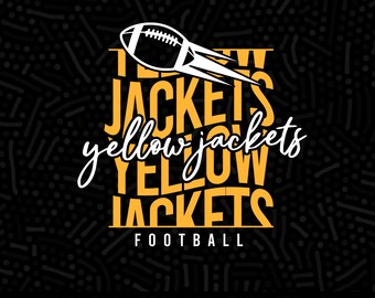 Yellow Jackets Football Mascot SVG: Cricut, Silhouette Cut File ...