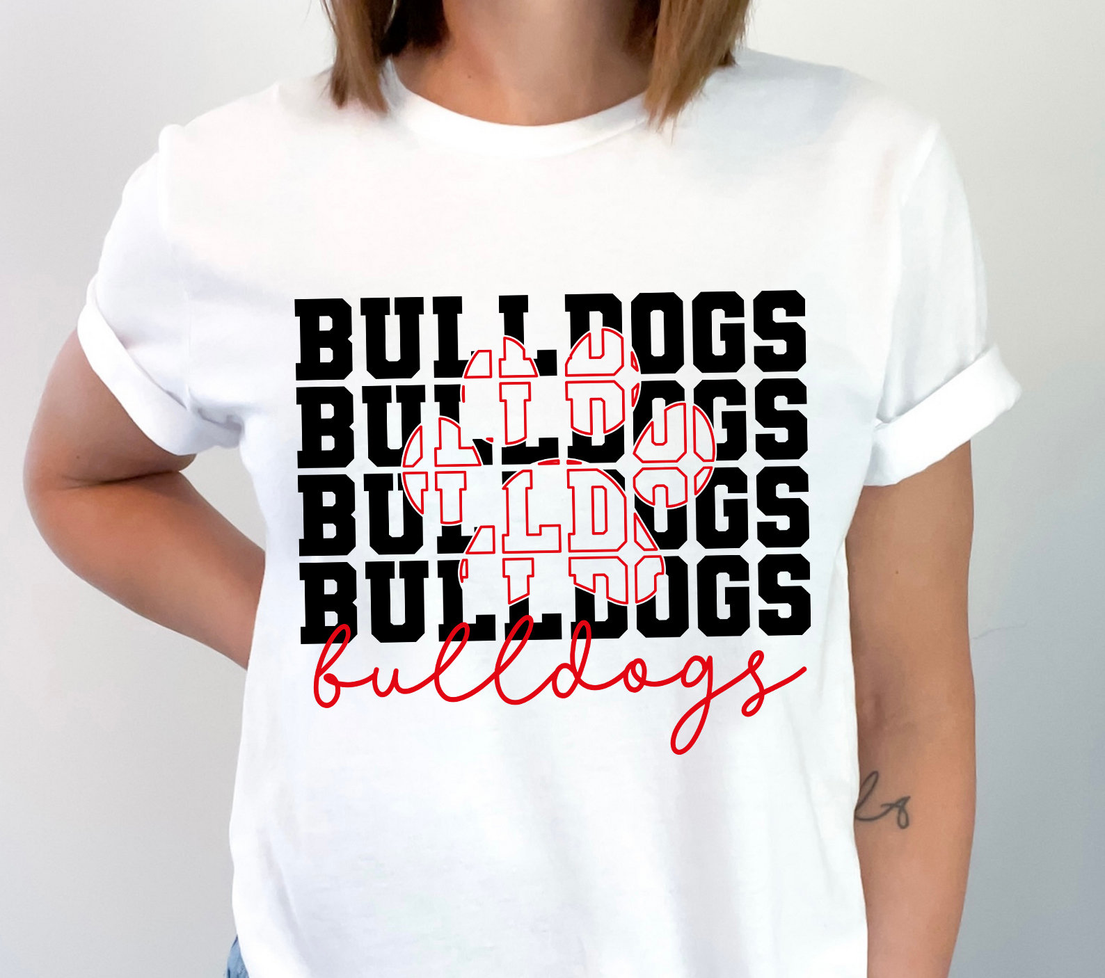 Bulldogs Paw Stacked SVG, Mascot School Team Cheer (digital Download ...