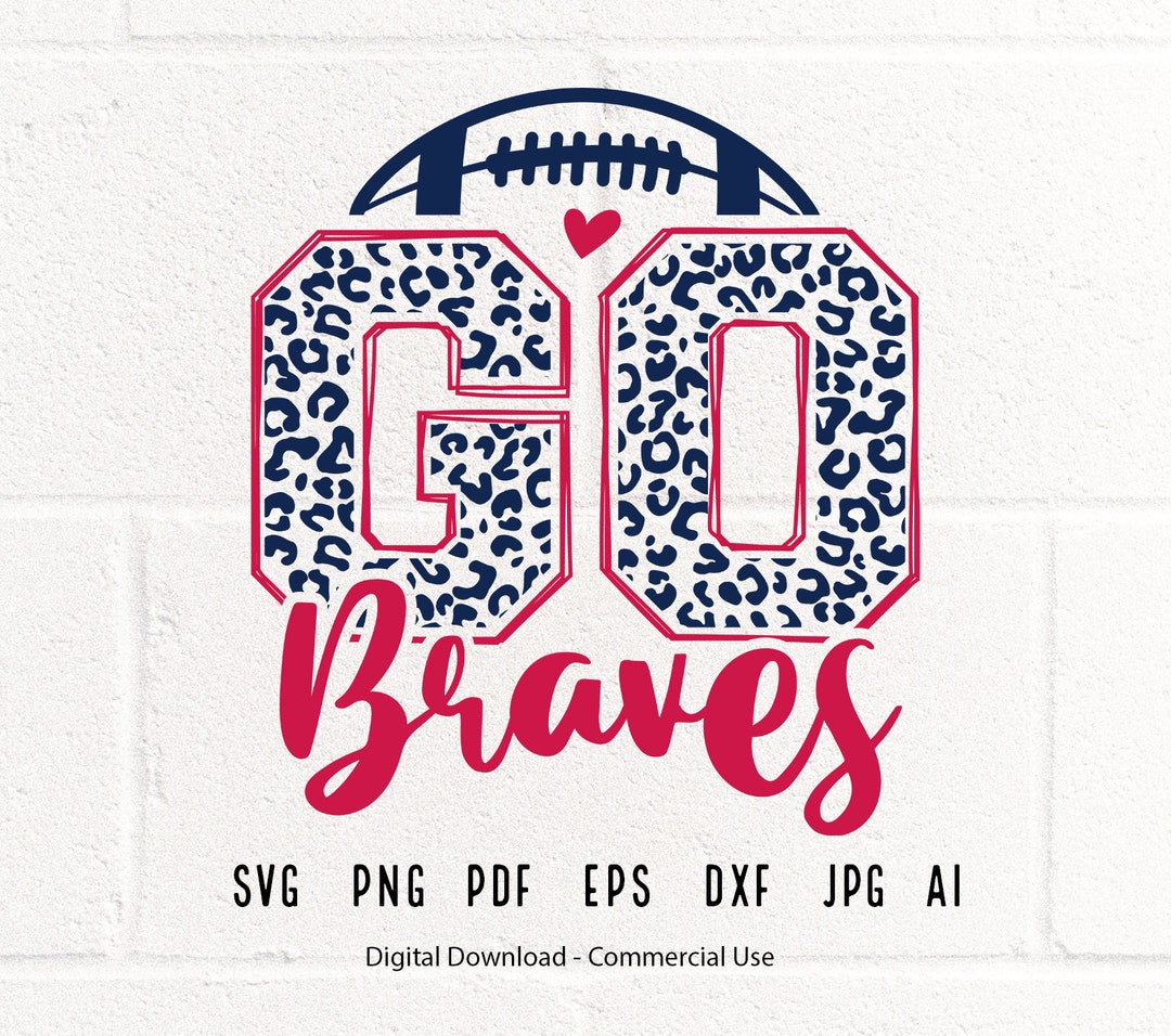 Leopard Braves Football SVG, PNG, Cricut, Sublimation (digital Download ...