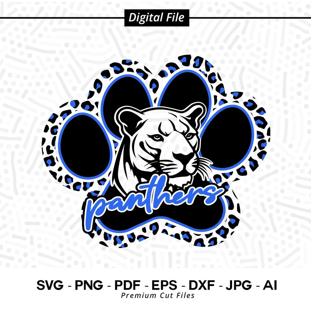 Panthers Paw SVG PNG, Panthers Svg, Leopard Panthers Paw, Panthers Face ...