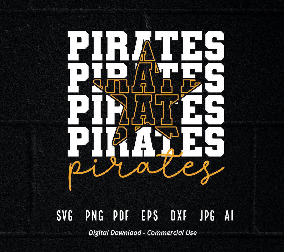 Stacked Pirates SVG, Pirates Mascot Svg, Pirates Svg, Pirates School ...
