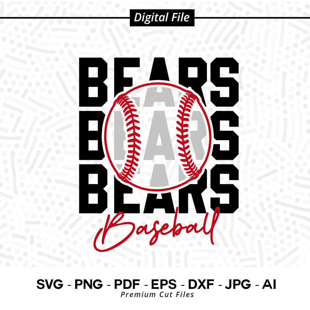 Baseball SVG PNG, Bears, Baseball, Svg, Bear Baseball, Bear, Bear ...