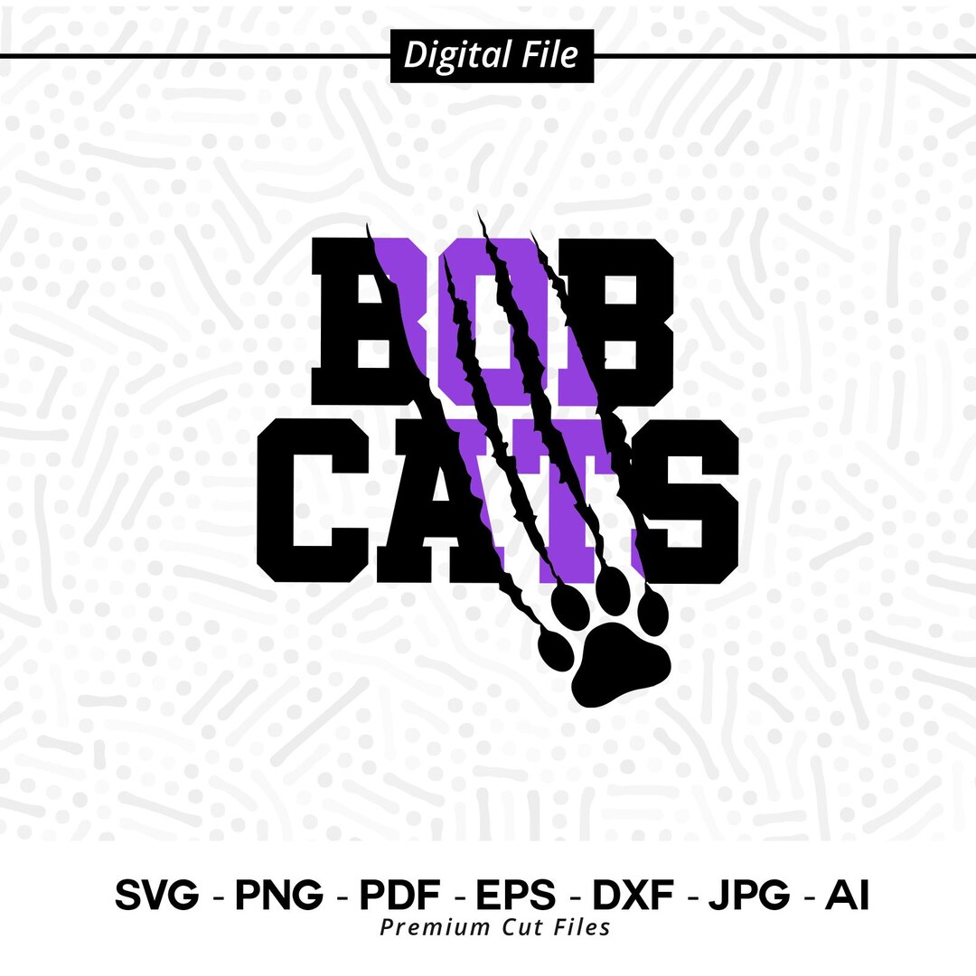 Bobcats Paw SVG PNG, Bobcats Svg, Bobcat Svg, Paw Claw Svg, Bobcats ...