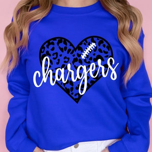Leopard Heart Chargers SVG, Chargers Mascot Svg,chargers Svg,chargers ...