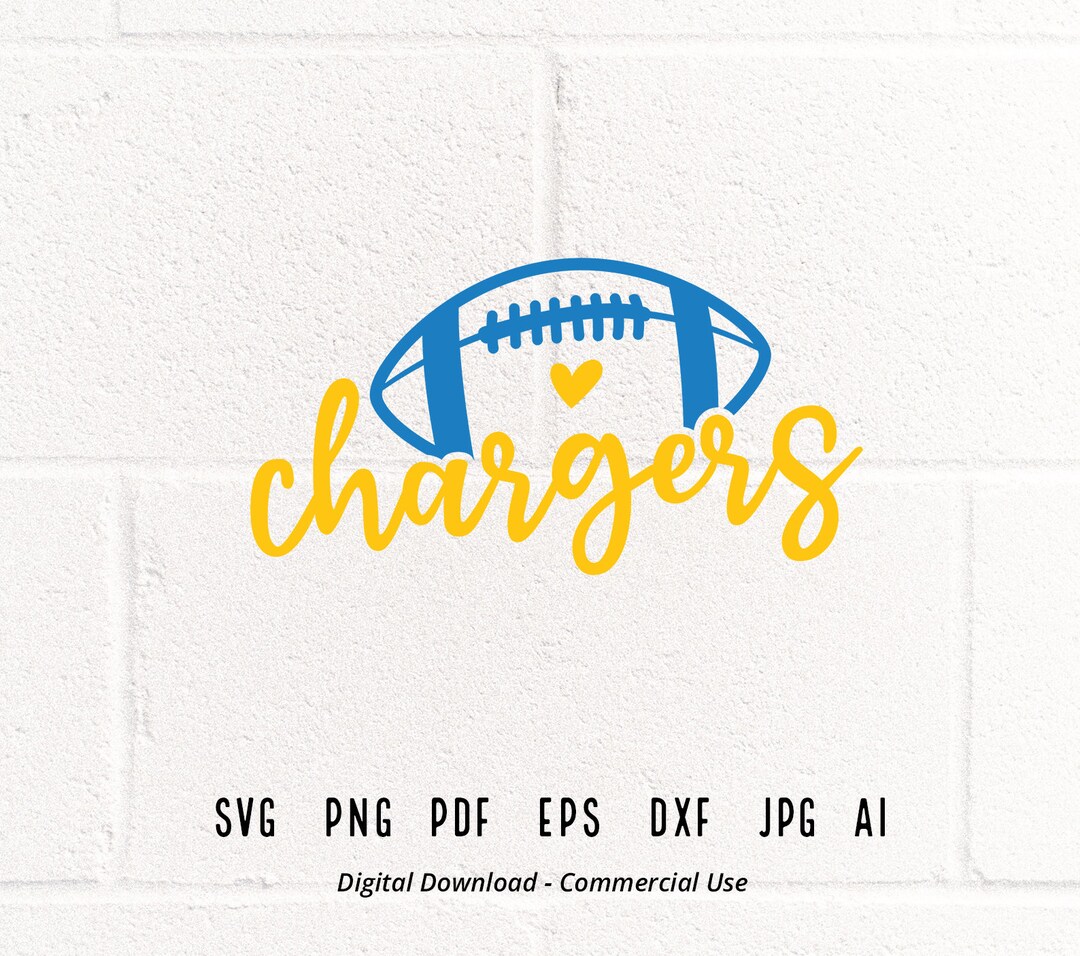 Chargers SVG, Chargers Mascot Svg,chargers Heart Svg,chargers School ...