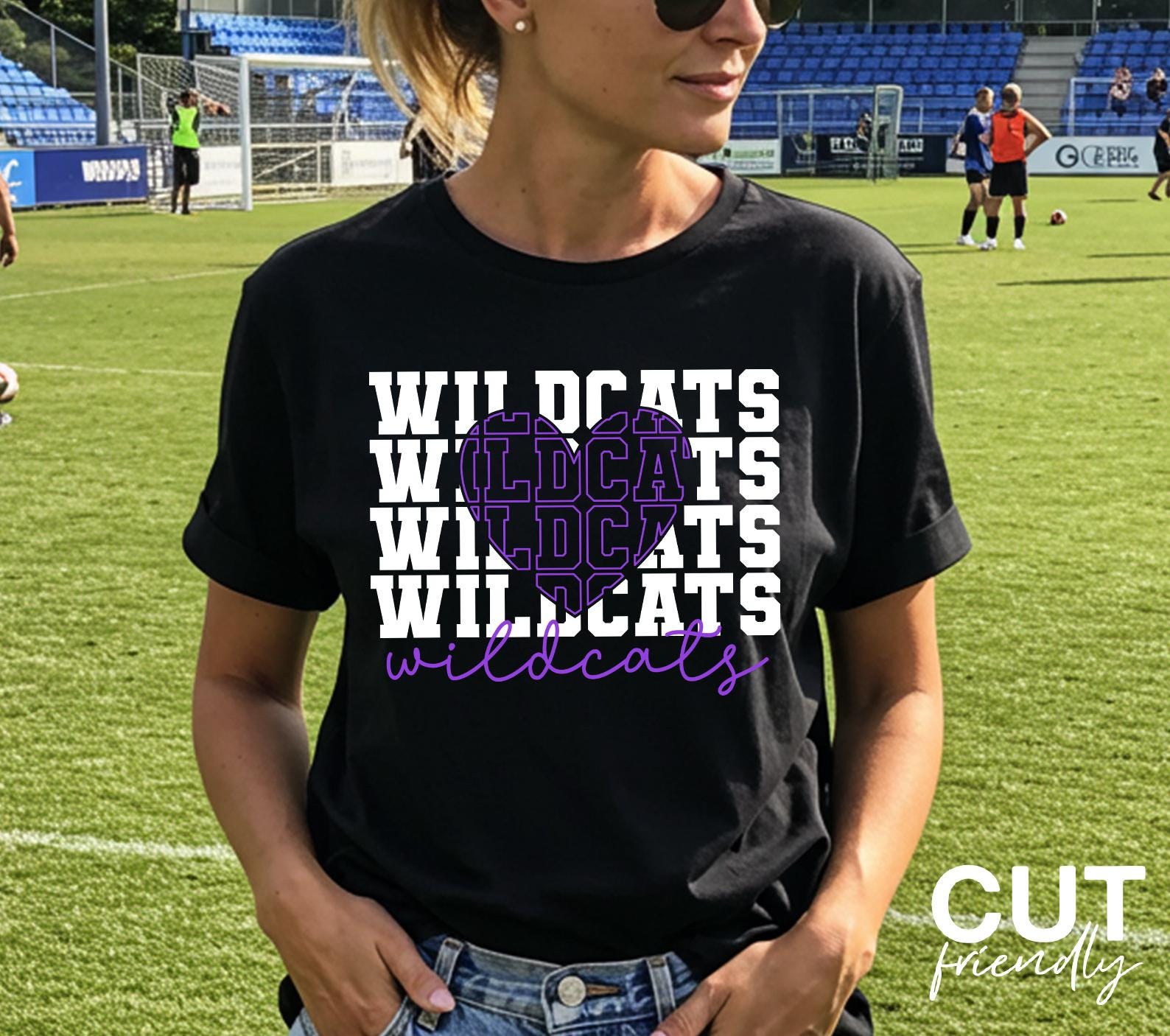 Wildcats Heart SVG – School Spirit Shirt Design (png, Dxf, Pdf) - Etsy