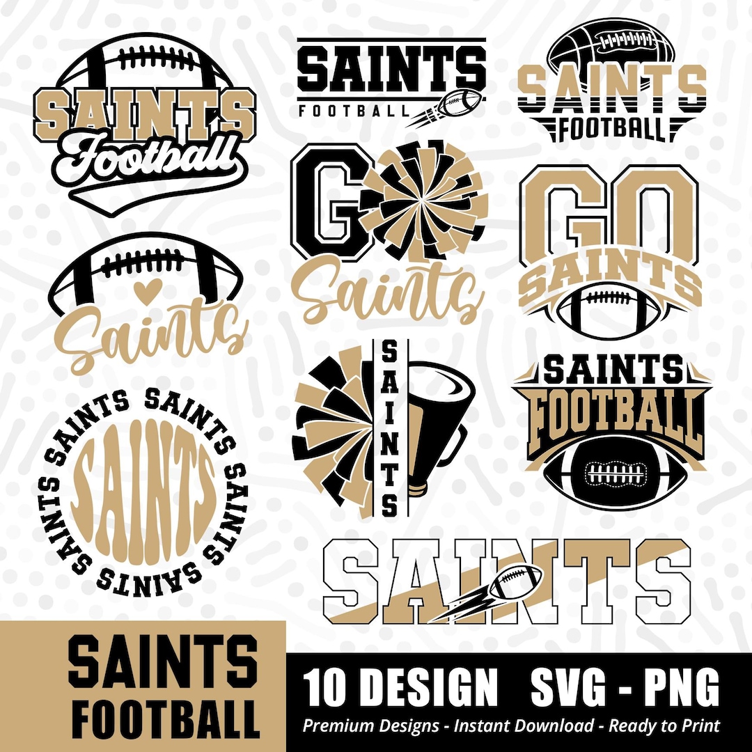 Saints Football Bundle SVG PNG, Saints Bundle Svg, Football Bundle ...