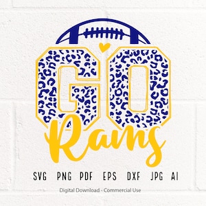 Leopard Go Rams SVG, Rams Football Svg, Rams Svg, Rams Mascot Svg, Rams ...