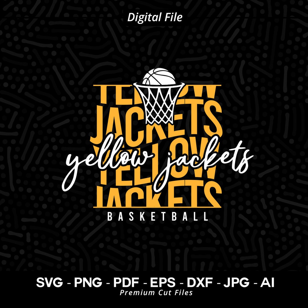 Yellow Jackets Basketball SVG, Cricut Cut File (digital Download) - Etsy