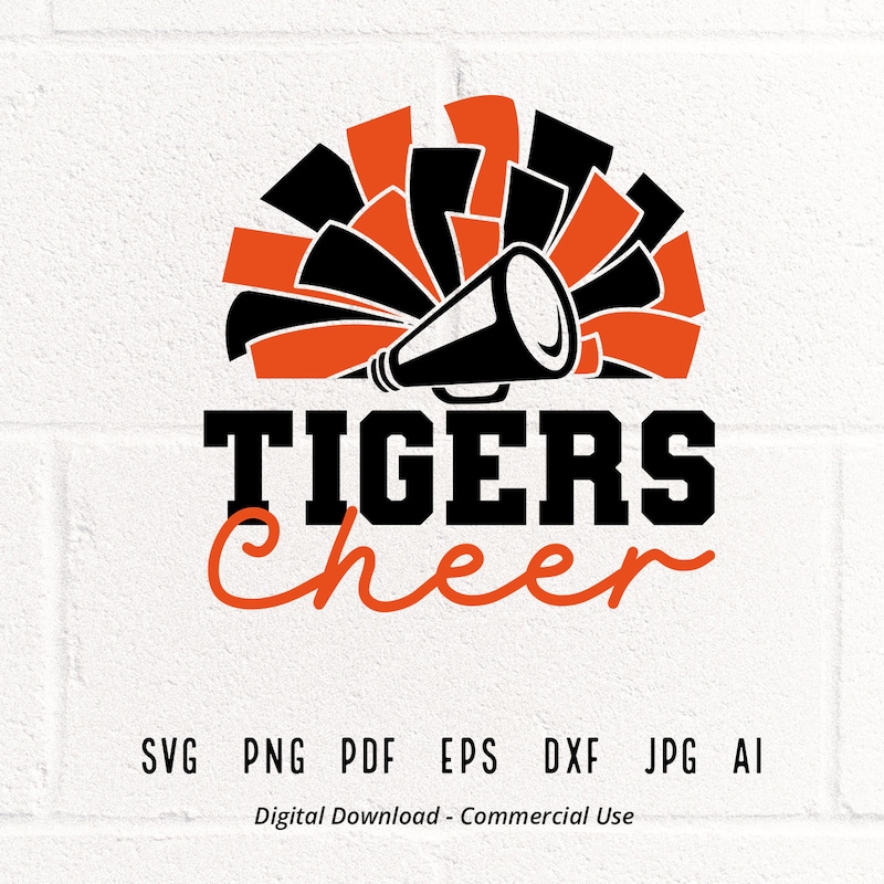 Tiger Cheer Svg - Etsy