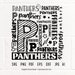 Panthers SVG PNG Panthers Mascot Svg Panthers Typography - Etsy