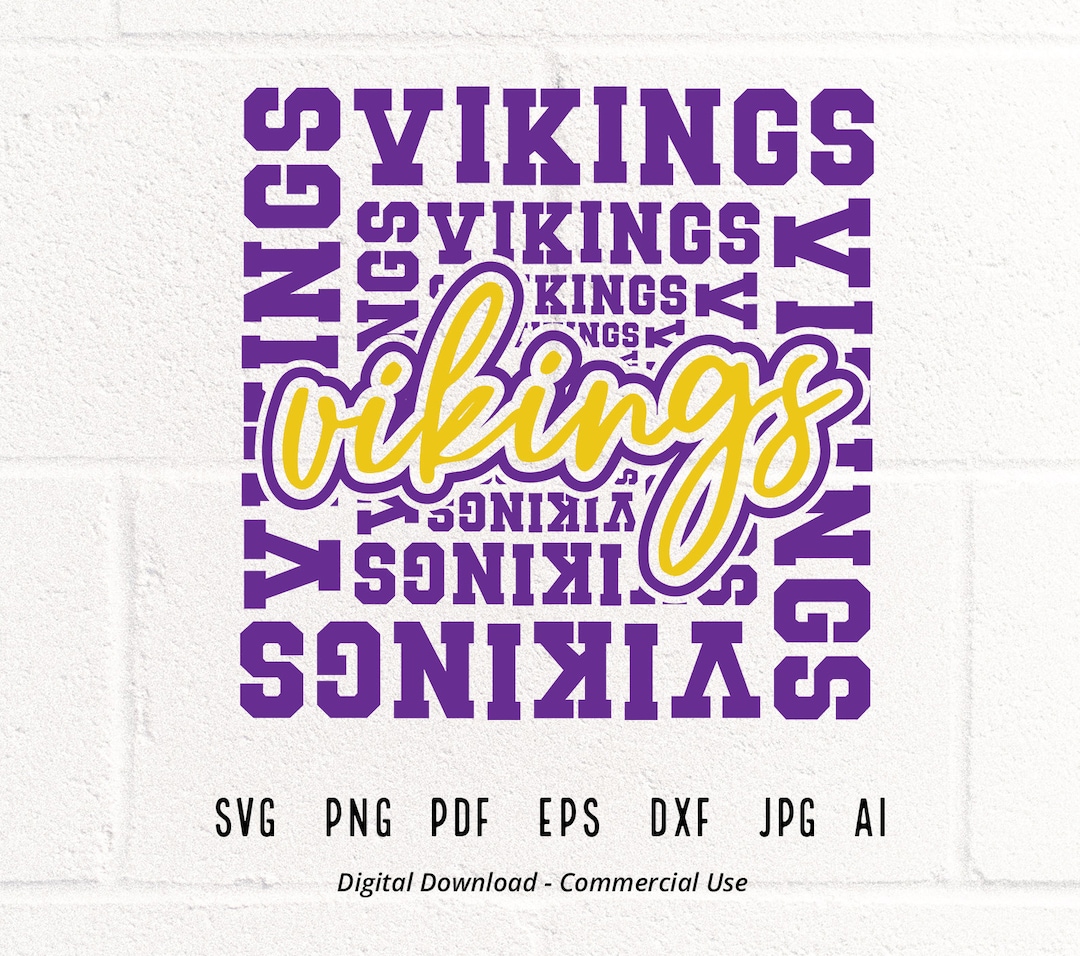 Vikings SVG PNG, Vikings Mascot Svg, Vikings Cheer Svg, Vikings Shirt ...