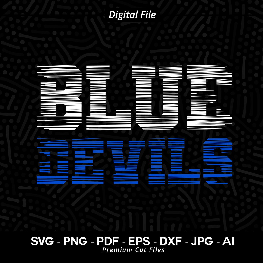 Blue Devils SVG PNG, Blue Devils Mascot Svg, Blue Devils Cheer Svg ...