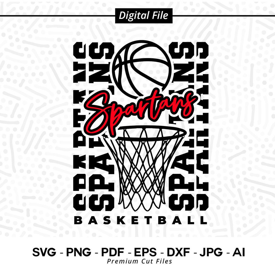 Spartan SVG PNG, Spartan Basketball Svg, Spartans, Basketball Svg ...