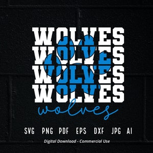 Stacked Wolves Paw SVG, Wolves Mascot Svg, Wolves Svg, Wolves Paw Svg ...