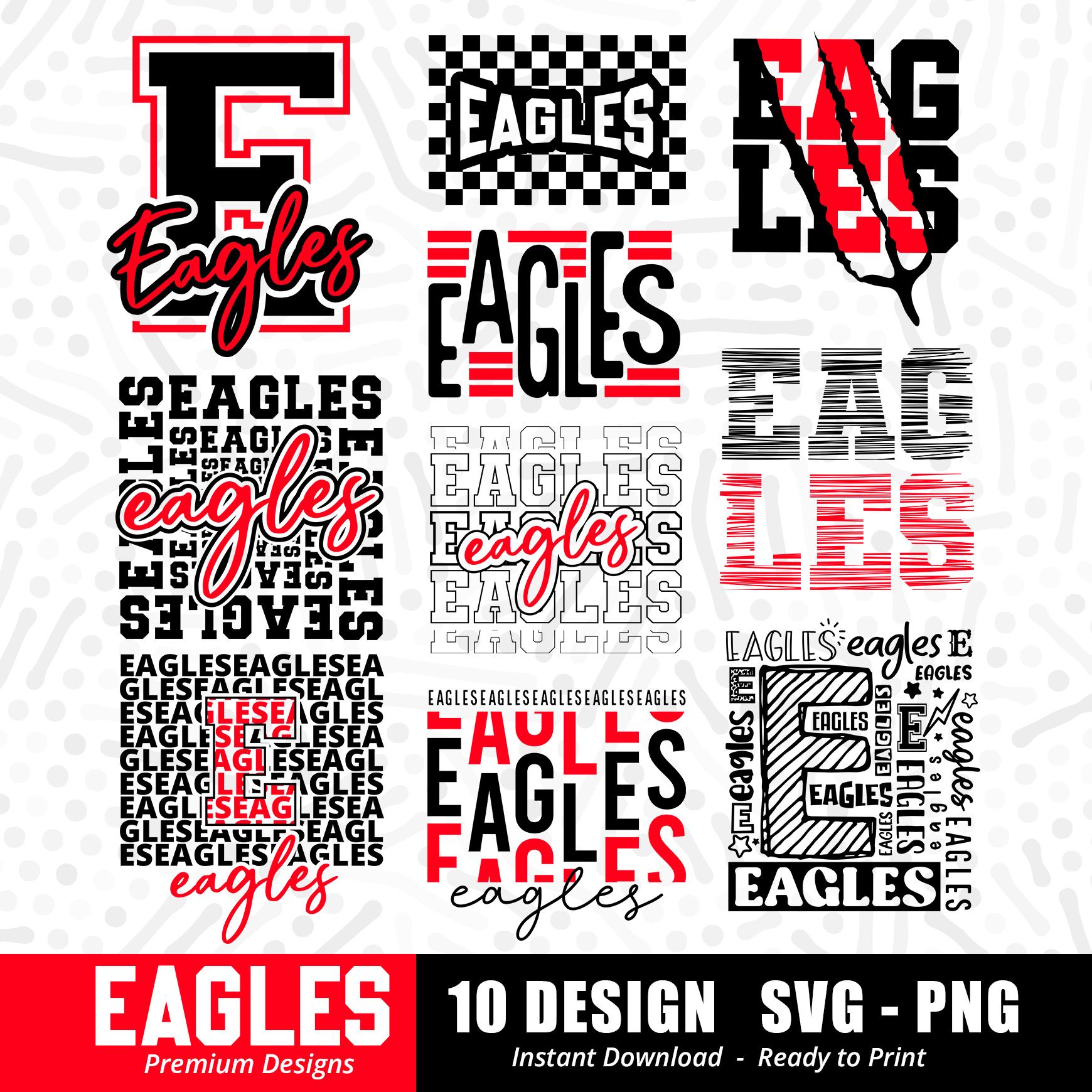 Eagles SVG PNG Bundle, Sports Team Shirt Designs (digital Download) - Etsy