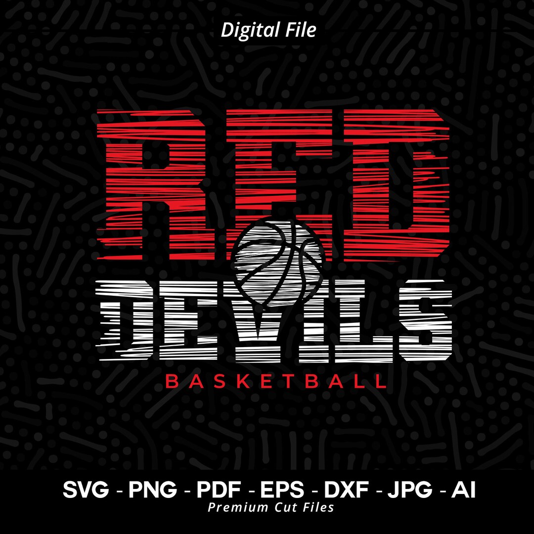 Basketball SVG PNG, Red Devils, Basketball, Svg, Red Devil Basketball ...