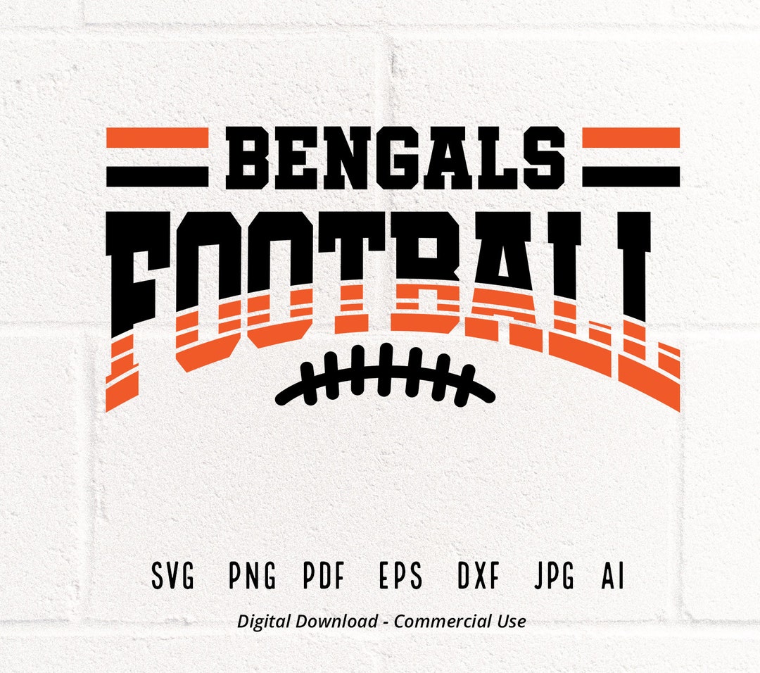 Bengals Football SVG, Mascot Pride, School Spirit (digital Download) - Etsy
